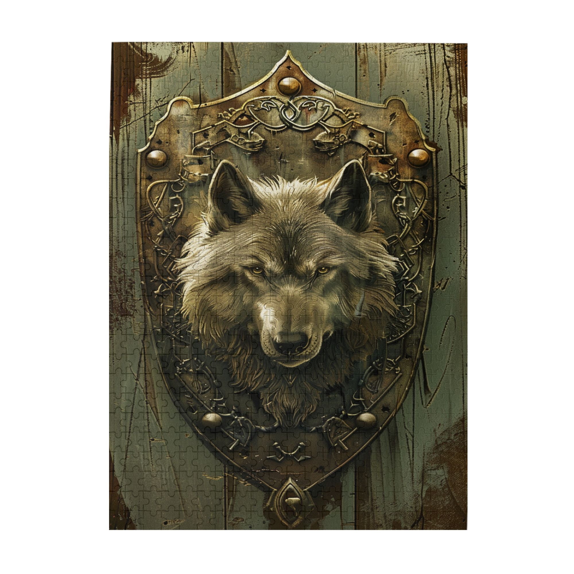 500 pcs Wolf Head Badge Puzzles For Adults 500 Pieces,Unique And ...