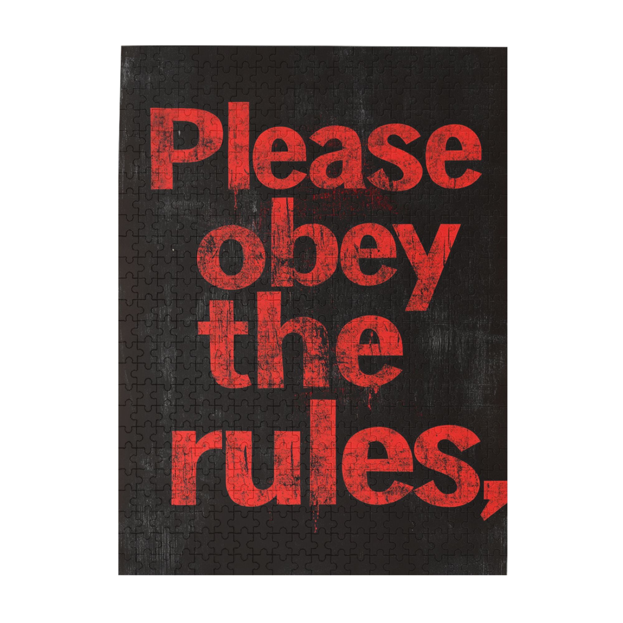 500 pcs Wooden Puzzles 500 Piece Please Obey The Rules Slogan,Stress ...