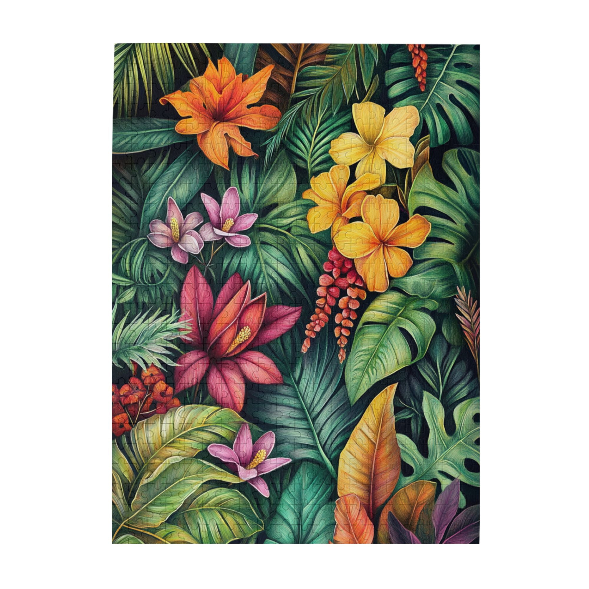 500 pcs Wooden puzzles 500 pieces Jungle Flowers & Plants,High ...