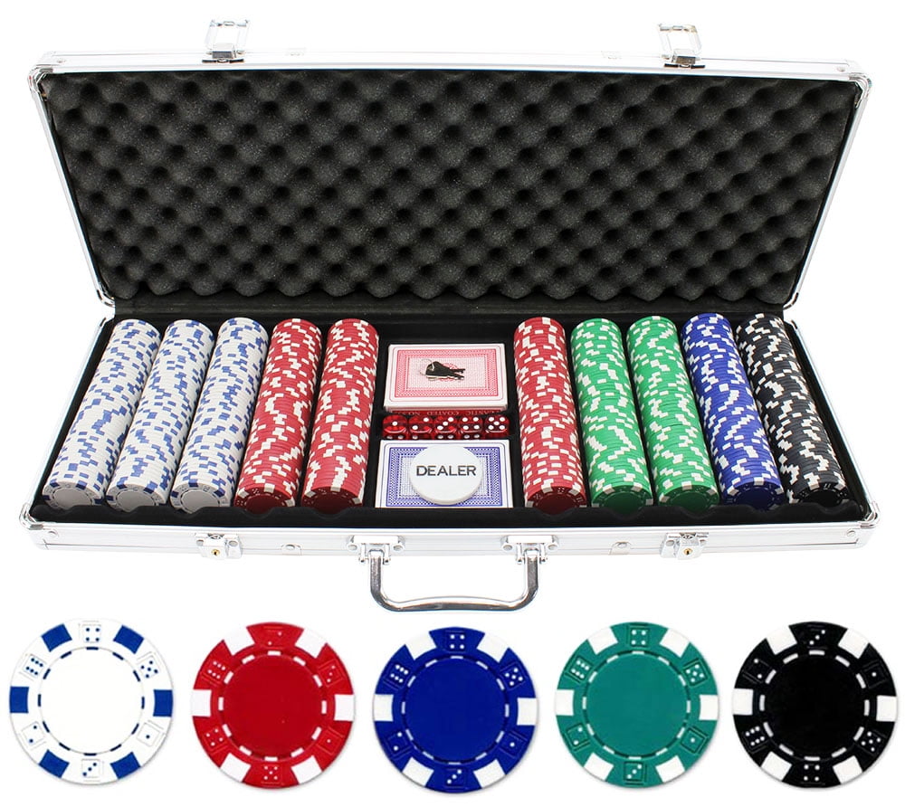 500 piece 11.5g Dice Poker Chip Set - Walmart.com