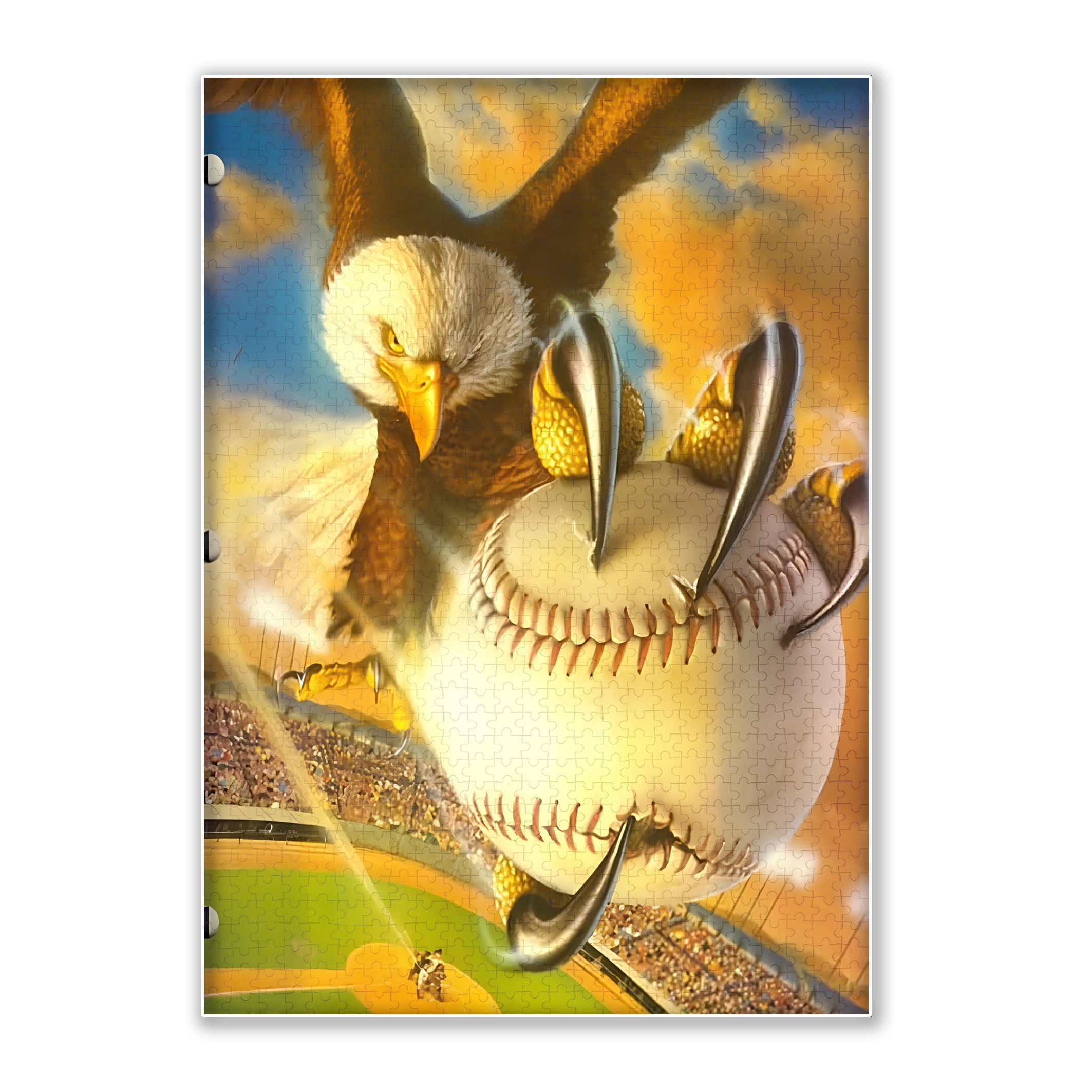 500-piece Baseball and Eagles Baseball Field Adult Wooden Puzzle ...