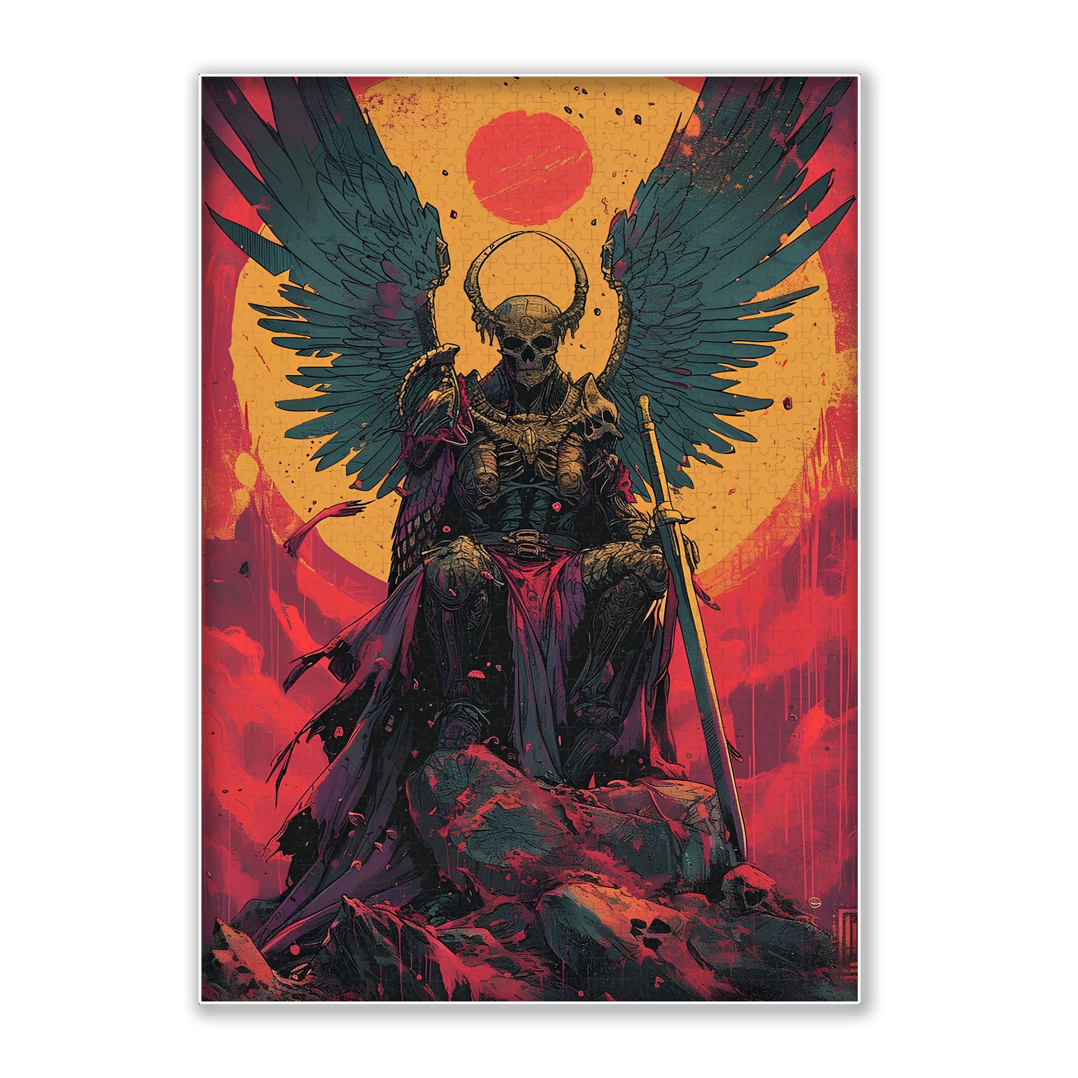 500-piece Dark Throne-Doomsday Reign Skeleton Angels Adult Wooden ...