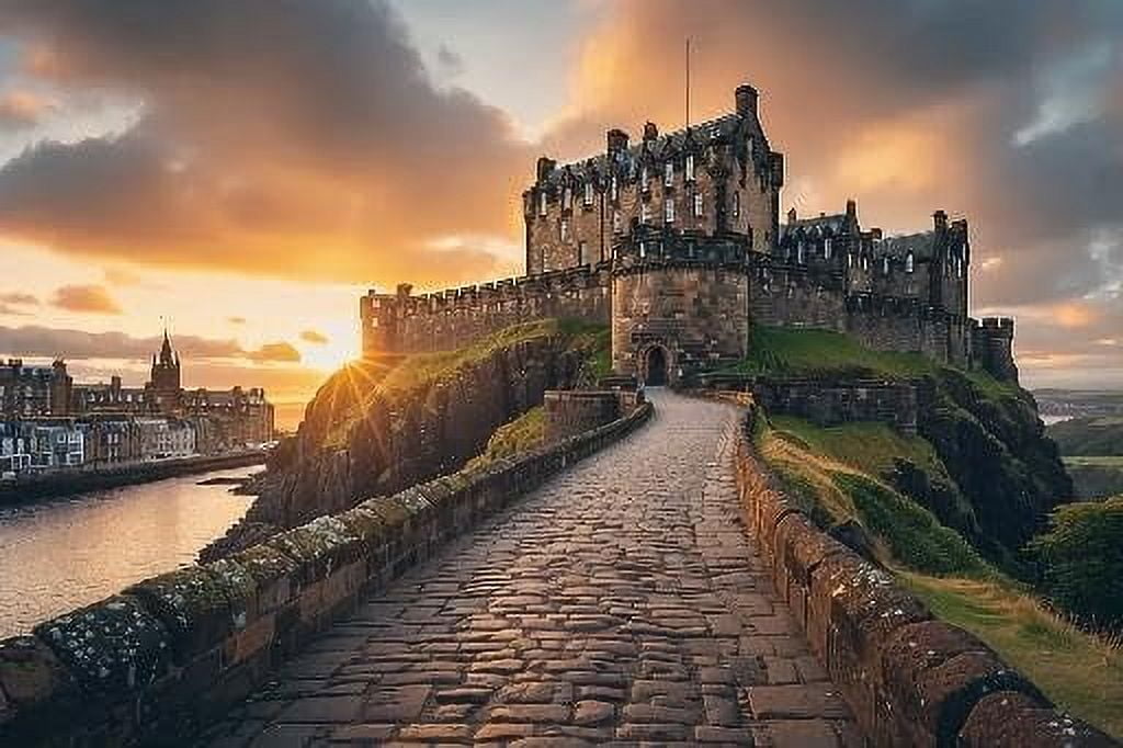 500-piece Edinburgh Castle Scotland Jigsaw Puzzle with Poster - Britain ...