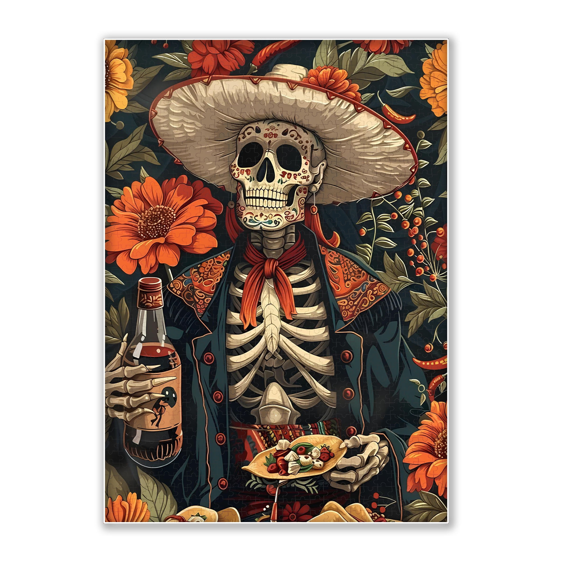 500-piece Halloween: Happy Hour for The Undead Skeletons Adult Wooden ...