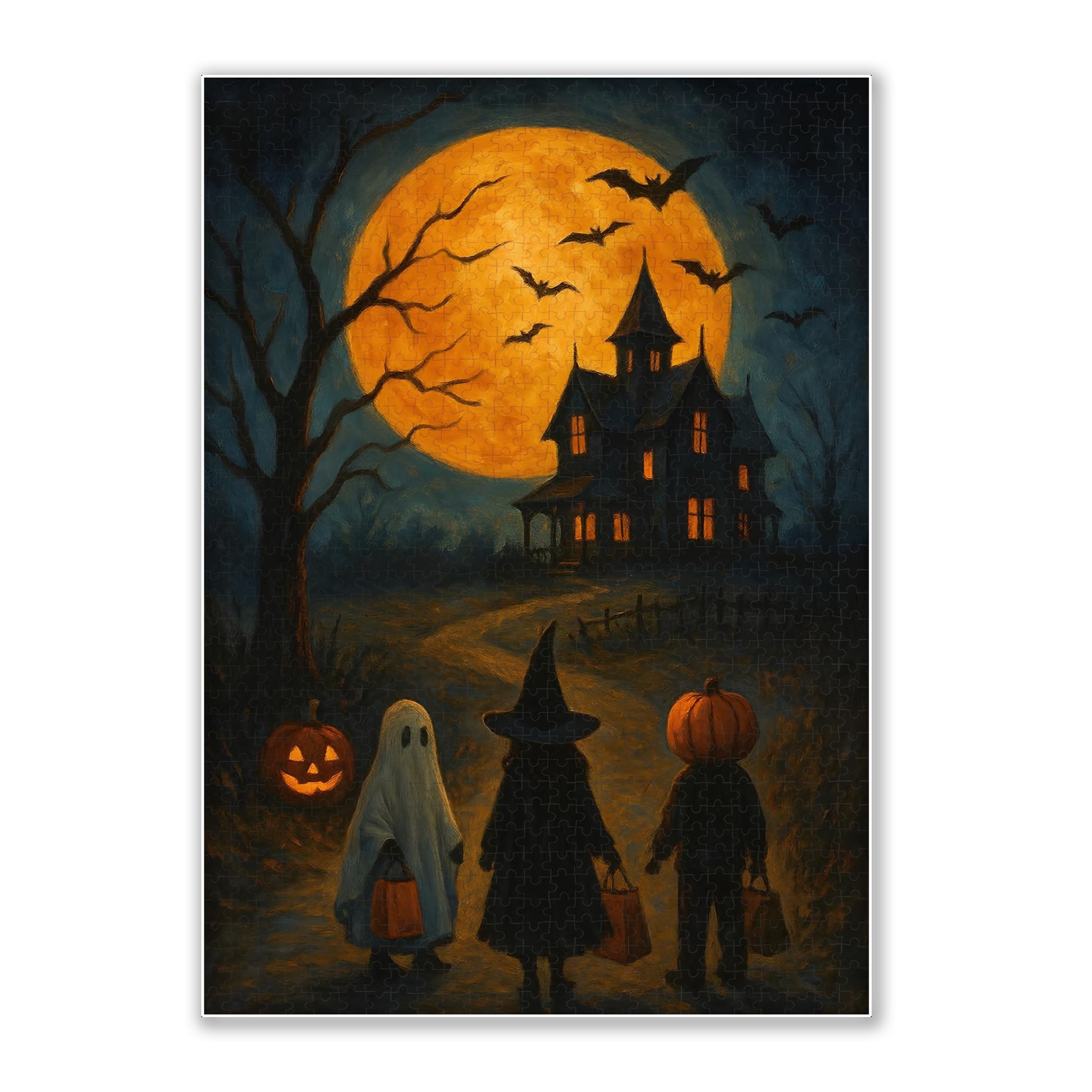 500-piece Jack-O'-Lanterns & Ghosts: Halloween Adventures Adult Wooden ...