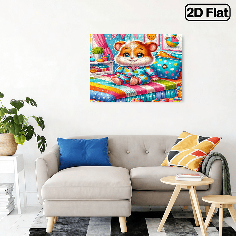 500-piece horizontal paper jigsaw puzzle - A colorful room for a ...