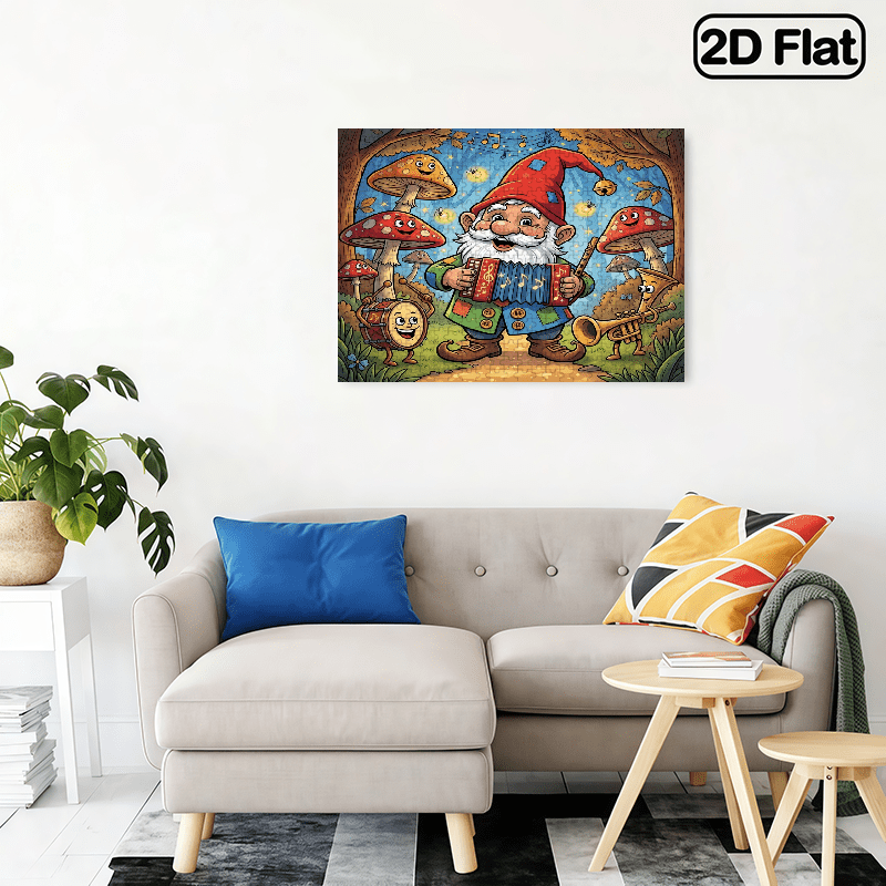 500-piece horizontal paper jigsaw puzzle - a dwarf playing the ...