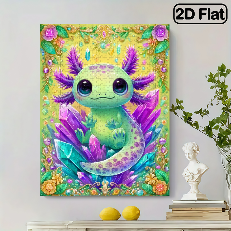 500 pieces Paper Jigsaw Puzzle 14.9x20.4in - Cute Salamander, Home Wall ...