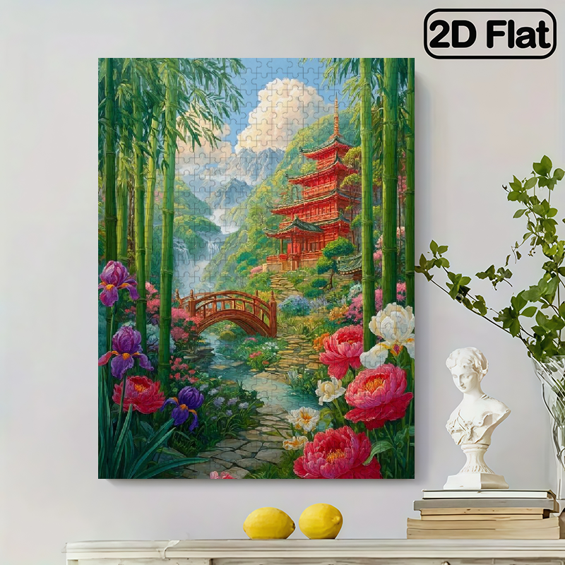 500 pieces Paper Jigsaw Puzzle 14.9x20.4in - Japanese Zen Garden with ...