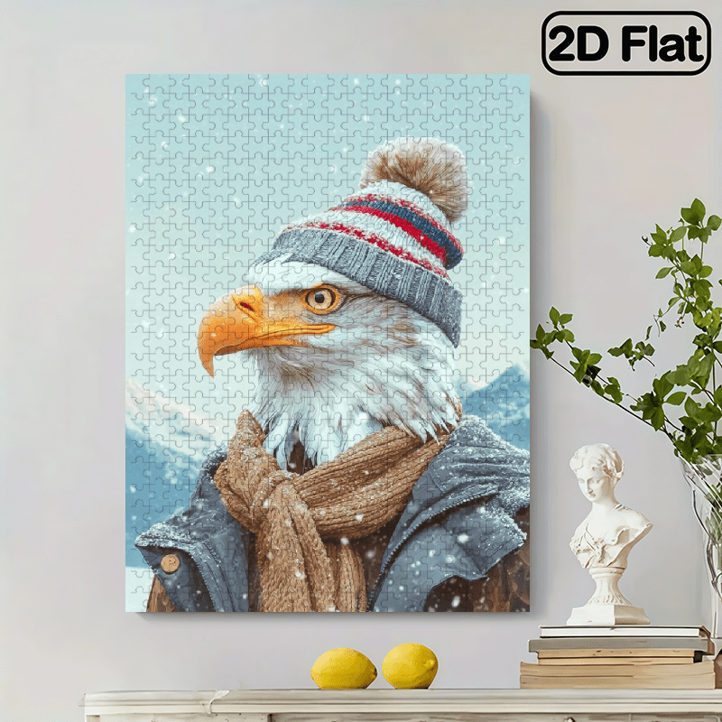 500 pieces of animal puzzle. The bald eagle wearing clothes ...