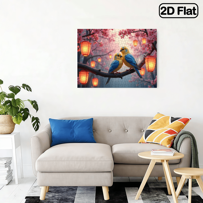 500 pieces of horizontal paper jigsaw puzzle - warm depiction of two ...