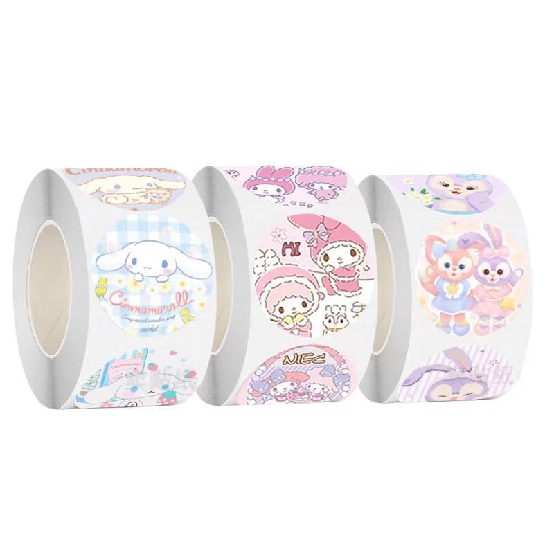 500 sheets/roll Cartoon Yugui Dog Xingdailu Cute Girl Hand Account Milk ...