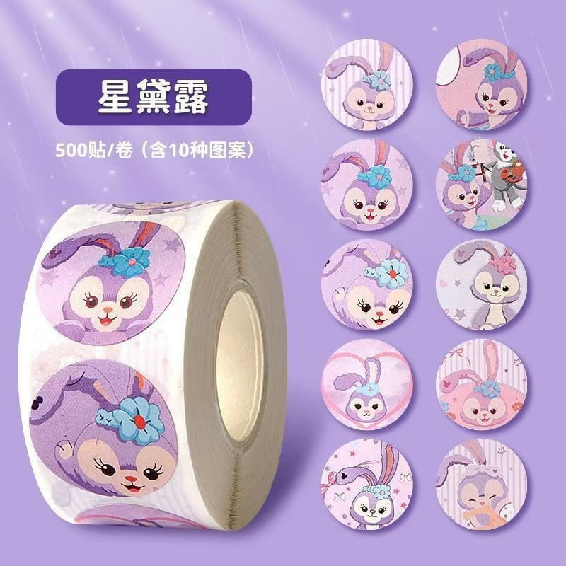 500 stickers/roll Melody Yugui Dog Kulomi Sticker Gift Reward Sticker ...