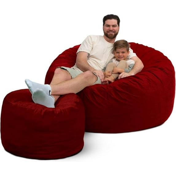 5000 Bean Bag Chair, Giant Family Lounger, 5 ft, Cloud Suede ...
