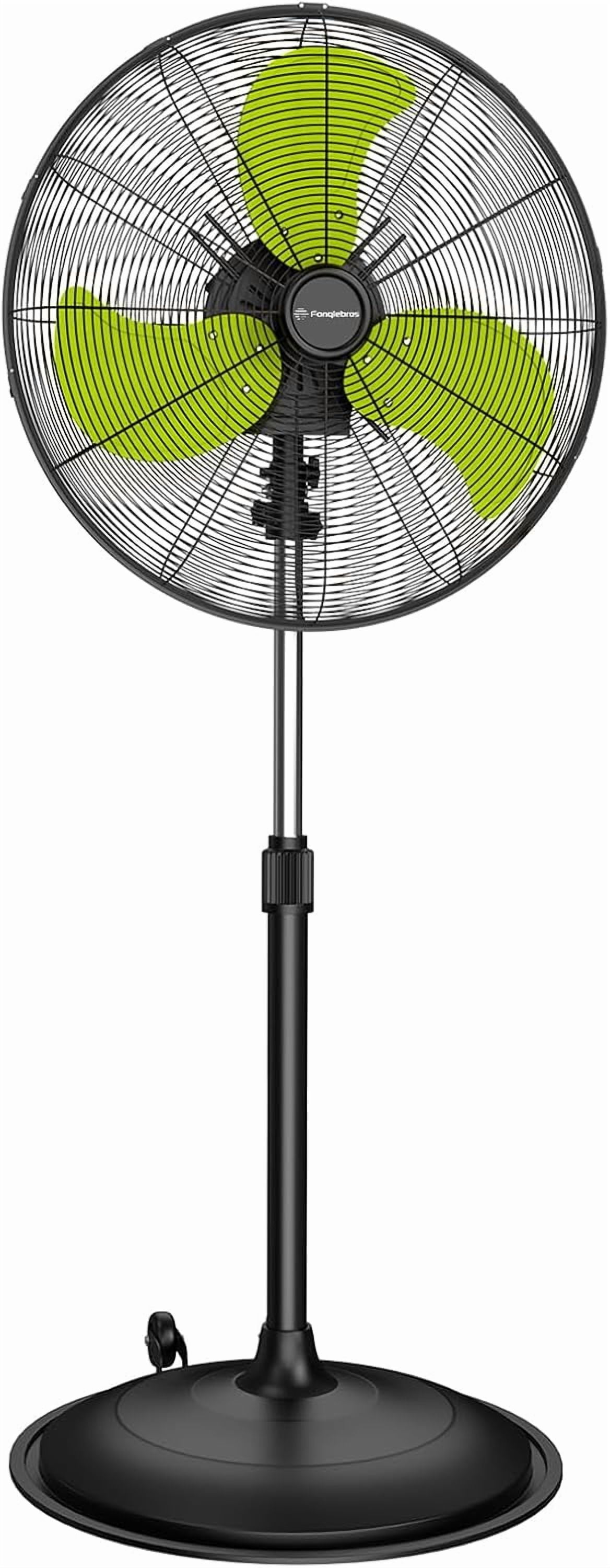 5000 CFM 20 IN Pedestal Oscillating Fan, 3 Speed Heavy Duty Metal Fan ...