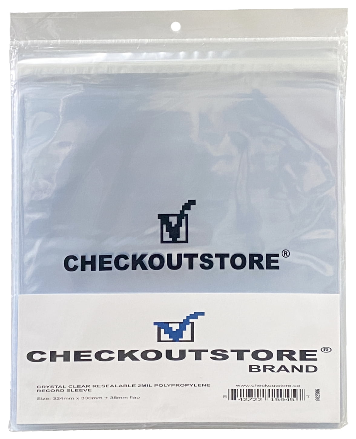5000 CheckOutStore Clear Plastic OPP with Sealable Flap for 12" LP ...