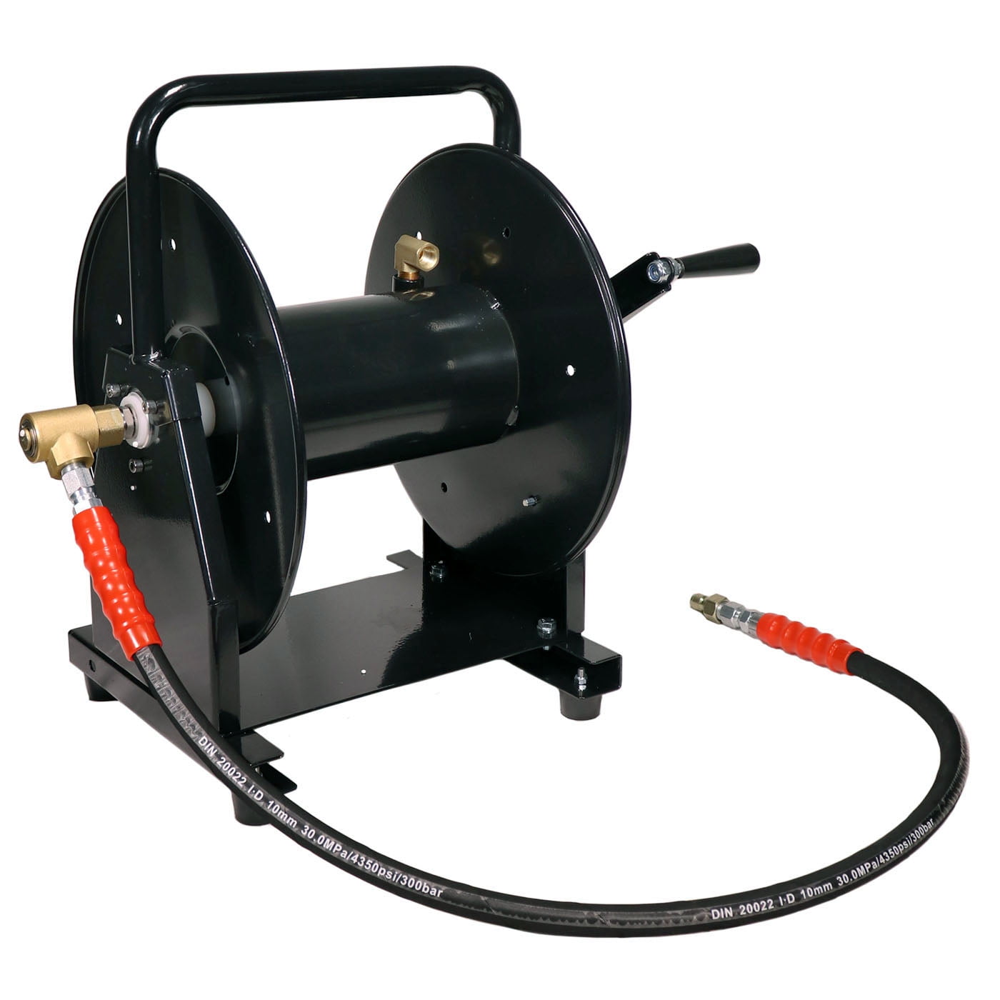 Erie Tools, Hose Reel, 5000 PSI 3/8" x 200', Heavy Duty High Pressure ...