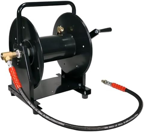 5000 PSI 3/8" x 200' Portable Hose Reel for High Pressure Power Washer ...