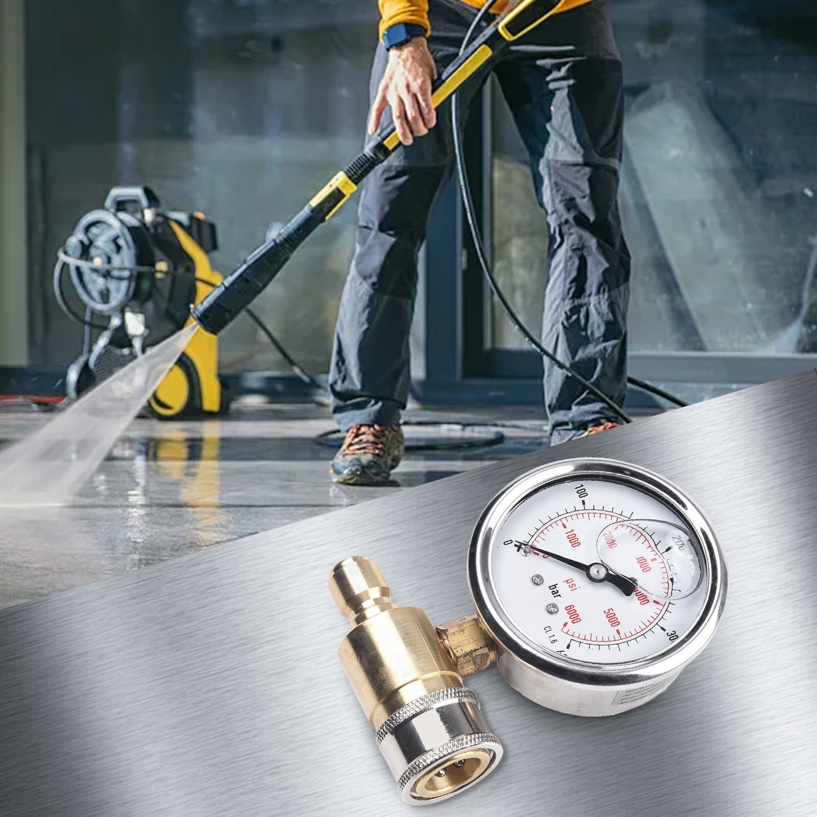 5000 PSI Pressure Gauge with 38 Inch Quick Insertion Designed for High ...