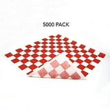 "5000 Pack - 12"" x 12"" Red Check Deli Sandwich Wrap Paper" - Walmart.com