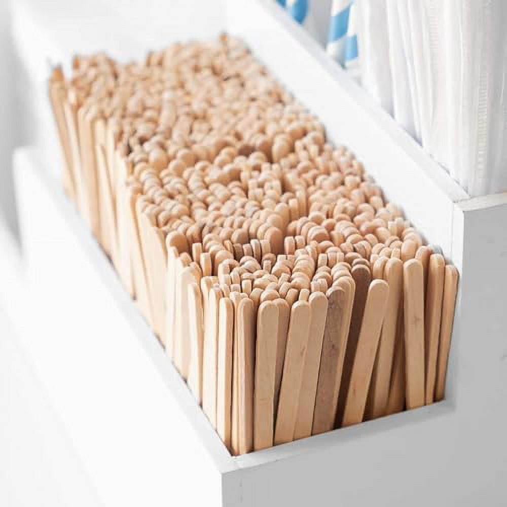 5000 Pack Wooden Coffee Stirrers — 7" Birch Eco-Friendly Disposable ...