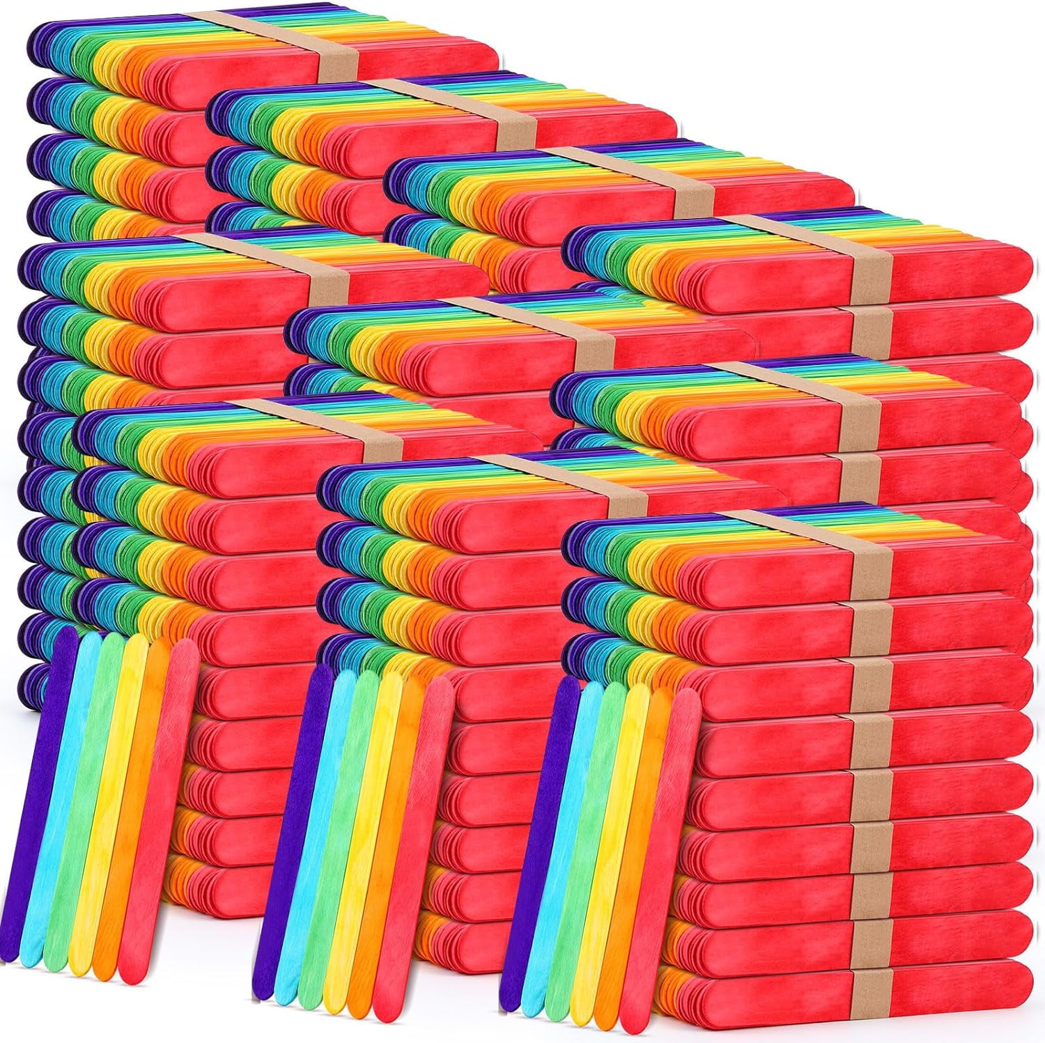 5000 Pcs Large Wooden Poplar Wooden Craft Sticks Jumbo Craft Sticks 6 ...