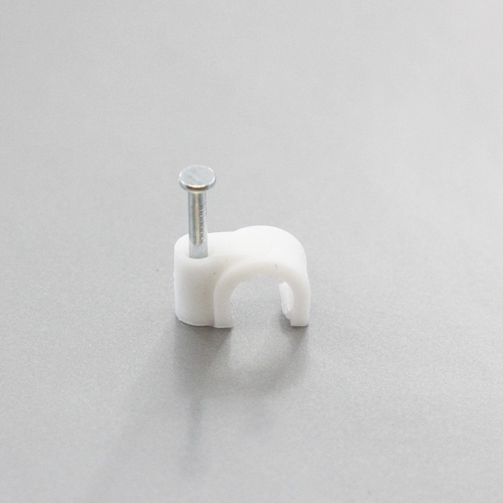 5000 Round 1/4 Inches (6 mm) Cable Wire Clips Cable Management Cord Tie ...