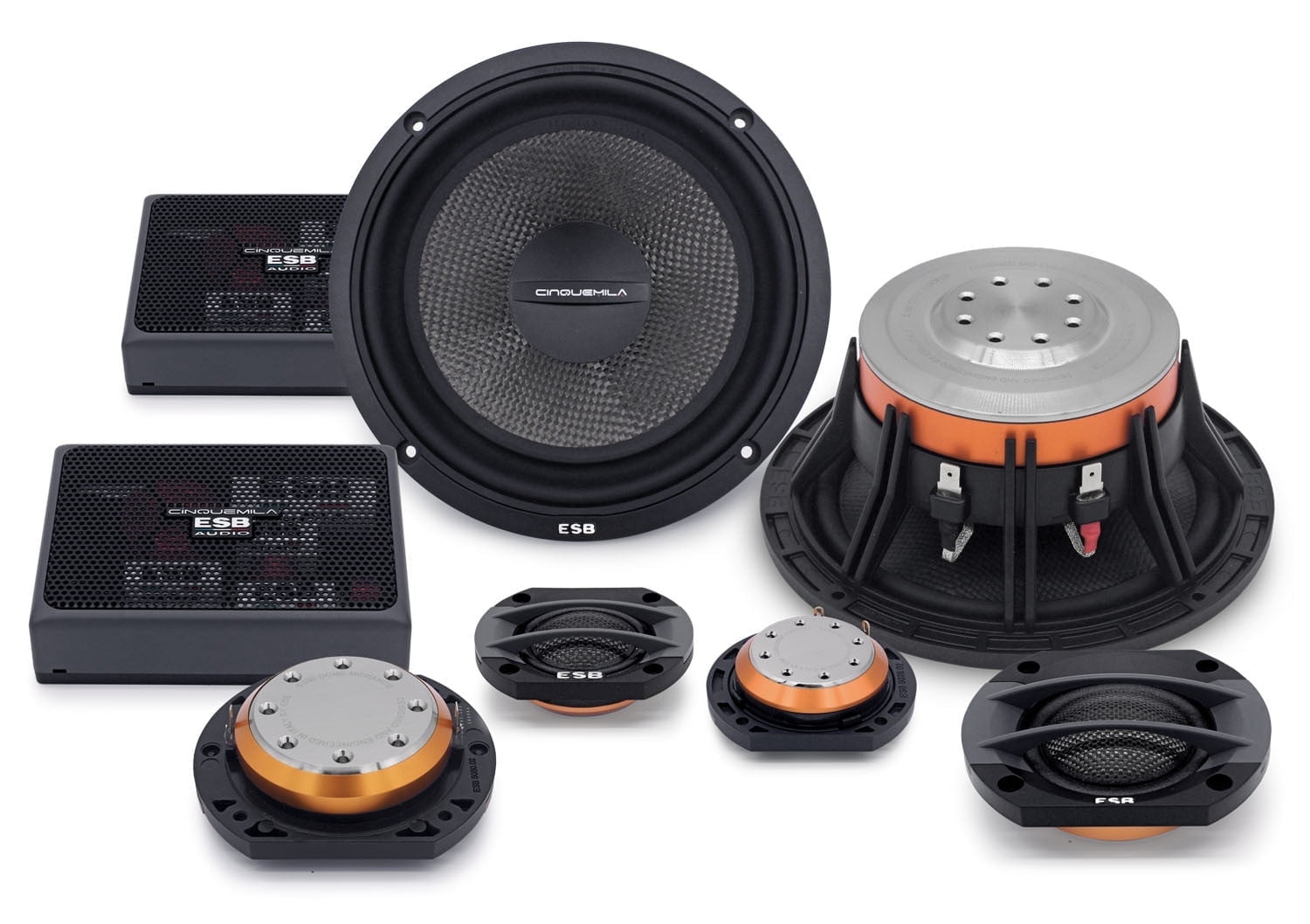 ESB Audio 5.6K3 3-Way 6.5" Car Audio Component Speakers, 160W RMS ...