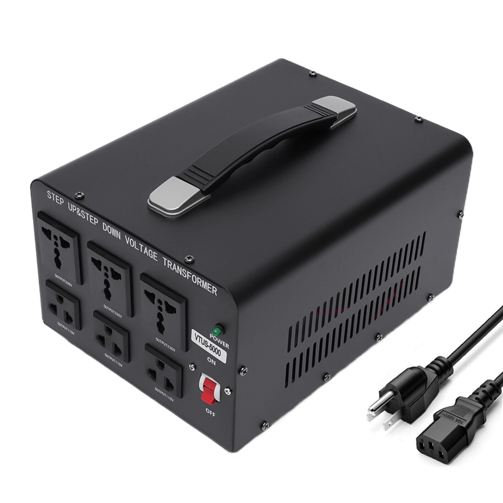 Heavy Duty 5000W Electrical Inverter Plug Voltage Converter Transformer ...