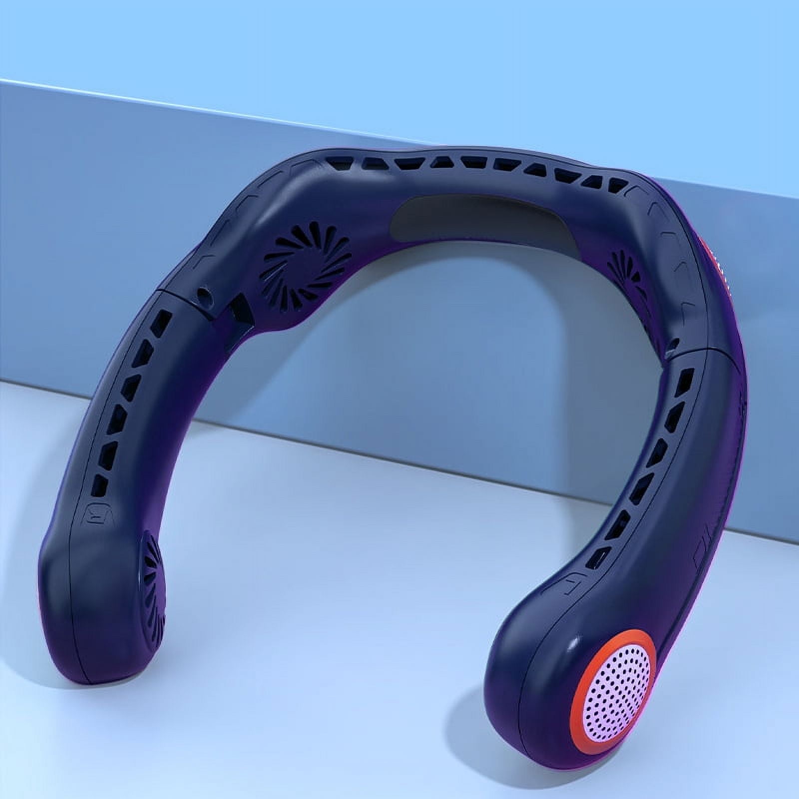 5000 mA Quad-core Leafless Hanging Neck Fan Portable Folding Fan 3 ...