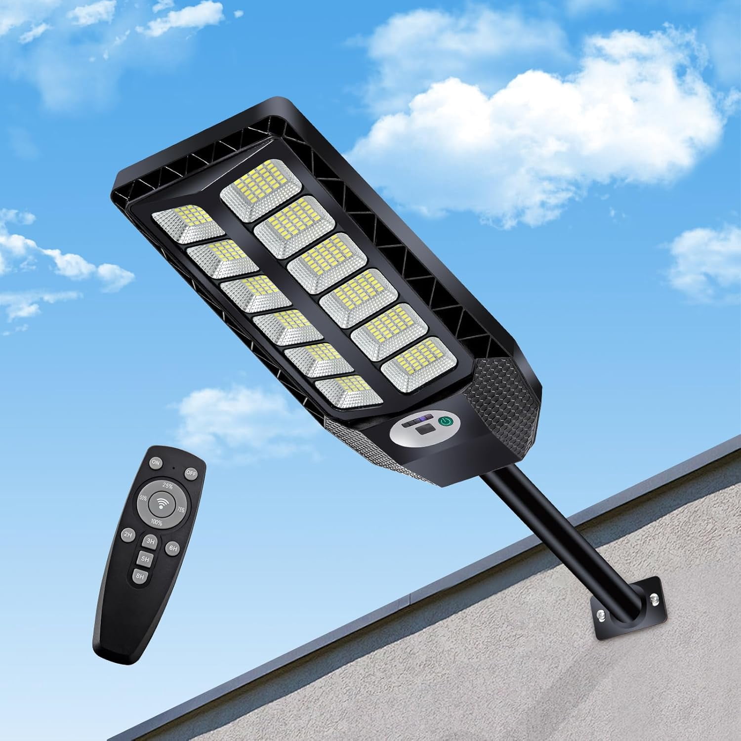 5000 solar outdoor lights, 66 waterproof, solar powered motion sensing ...