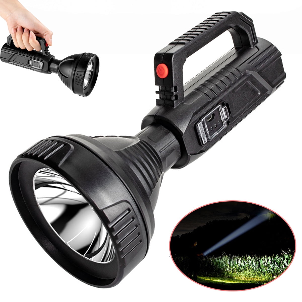 50000 Lumens Super Bright Flashlights, Rechargeable LED Big Beam Long ...