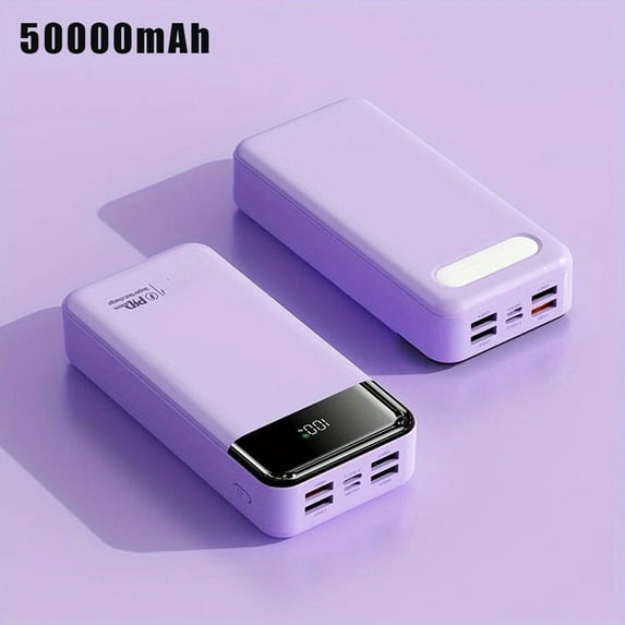 50000mAh Large Capacity Power Bank Battery Pack, 22.5W Fast Charging ...