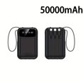 50000mAh Portable Power Bank - 4 Data Cables/Lanyard/LED Display, Fast ...