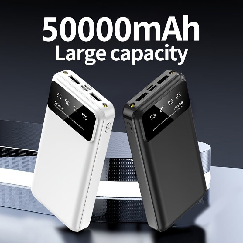 50000mAh Power Bank Fast Charging Battery Pack with USB C for Cell ...
