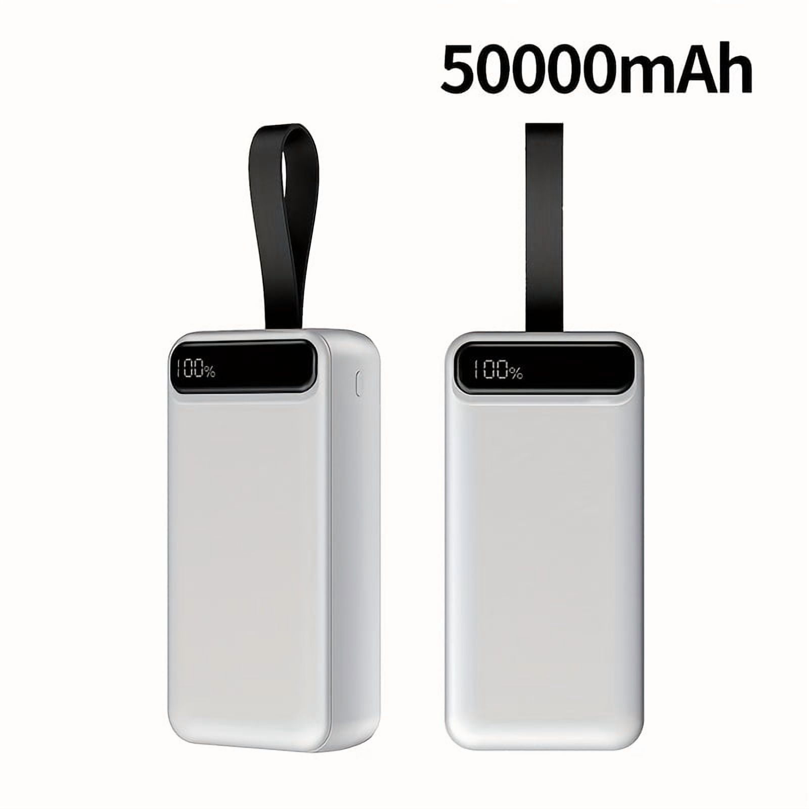 50000mAh Power Bank with LED Display & Lanyard, Portable Charger for ...