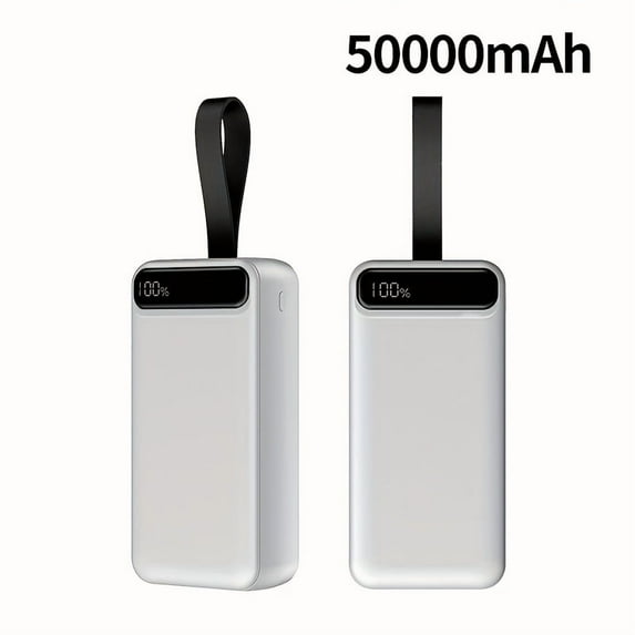 50000mAh Power Bank with LED Display & Lanyard, Portable Charger for ...