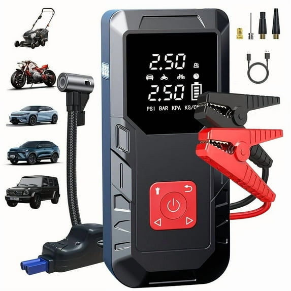5000A Peak Jump Starter with 150PSI Air Compressor/Tire Inflator ...