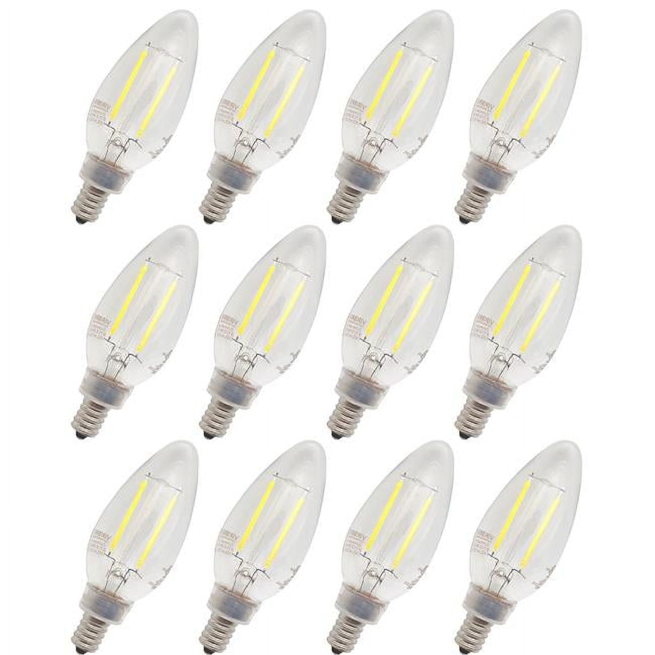 5000K 35W Equivalent B10 Dimmable E12 Candelabra Base Daylight LED ...