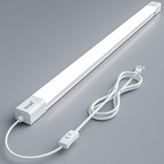 5000K Plug in Ceiling Light, 4FT Linkable LED Shop Lights with ON/Off ...