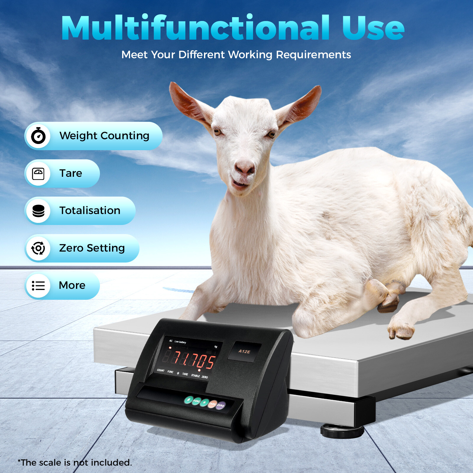 5000LB 2.5T Load Livestock Scale kit Floor Scale Load Cell Kit for ...