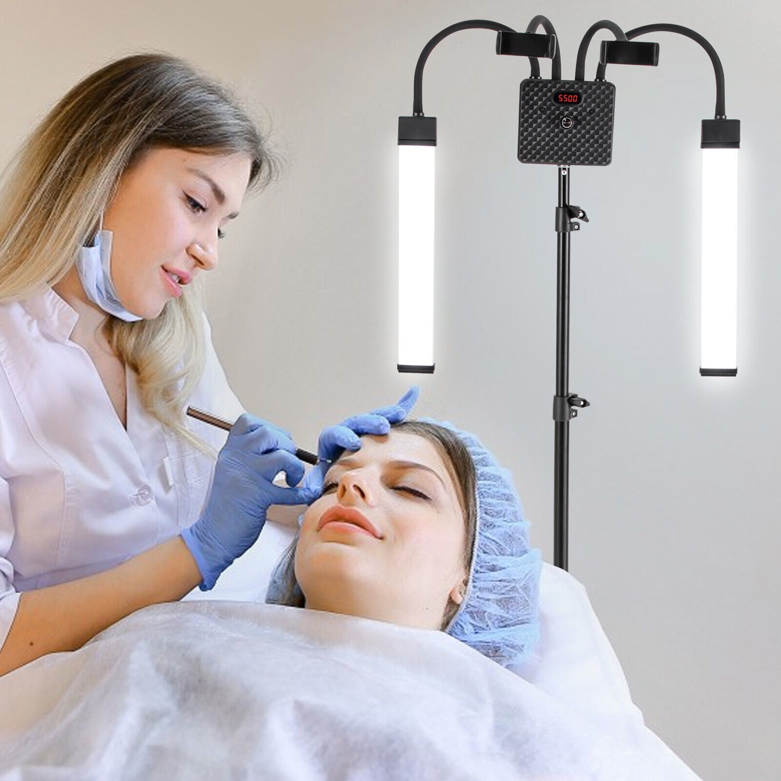 5000LM 45W LED Lash Light + Stand for Makeup Eyelash Extensions Tattoo ...