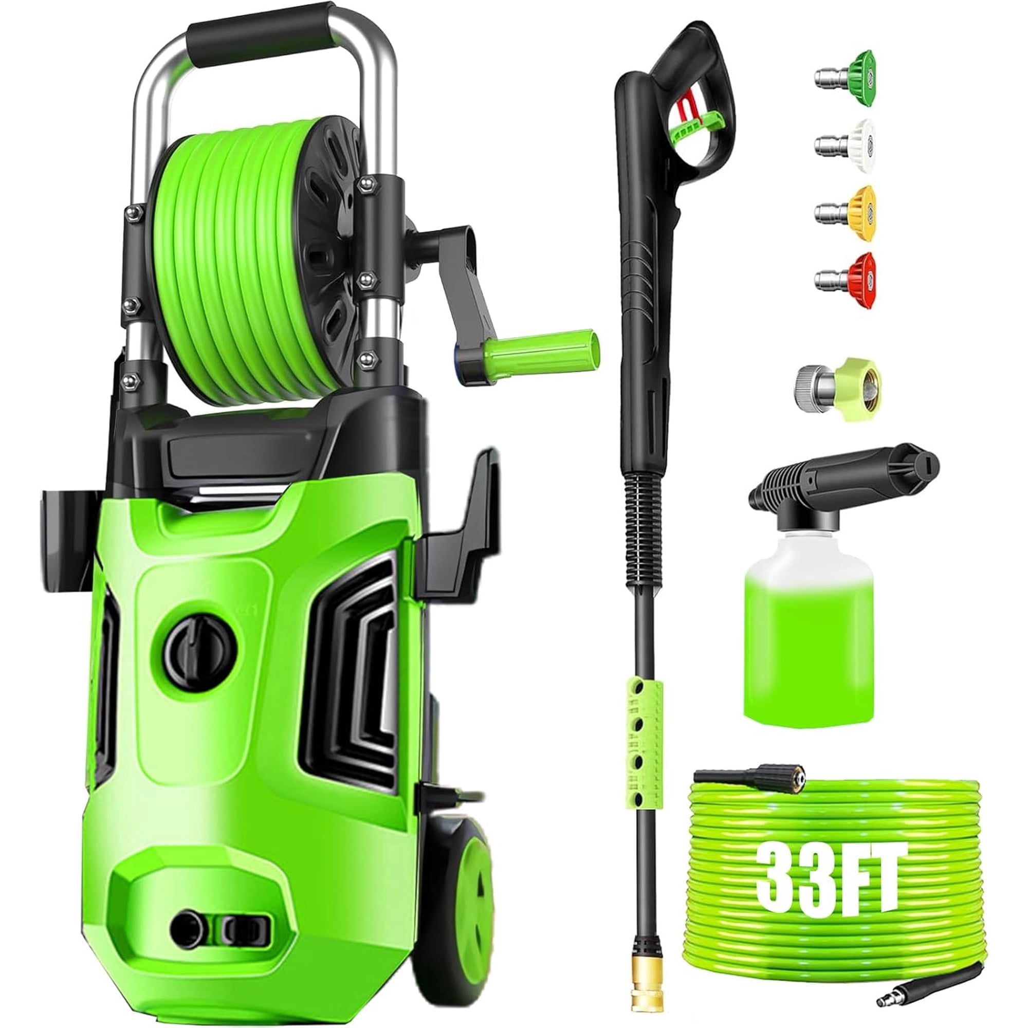 Huanherad 4800PSI 4.0GPM Heavy Duty Power Washer with 33 FT Extension ...