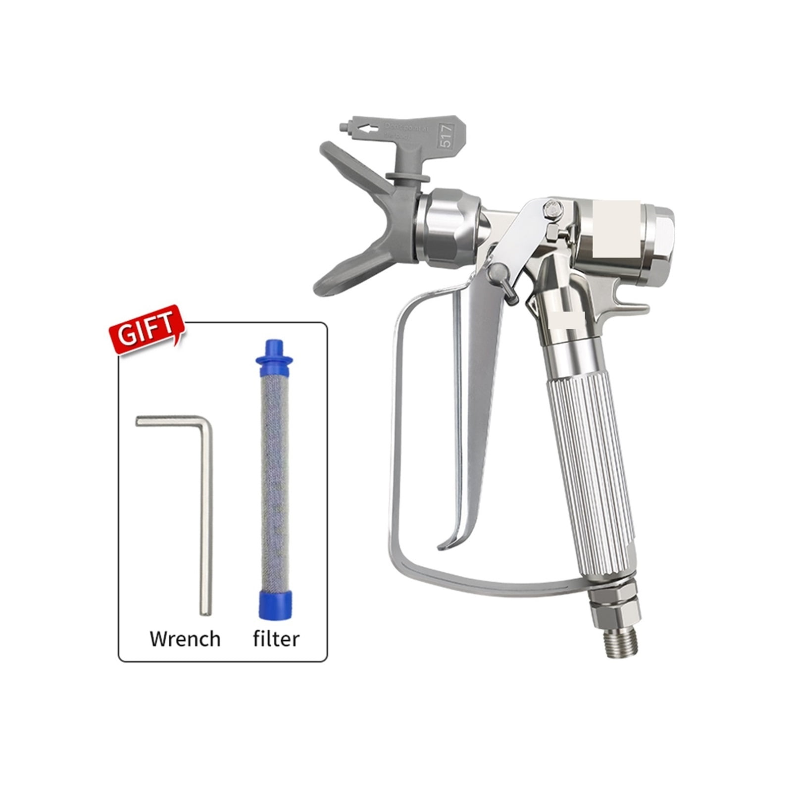5000PSI High Pressure Airless Spray Gun With 517 Spray Tip & Nozzle ... 5000PSI High Pressure Airless Spray Gun With 517 Spray Tip & Nozzle ...