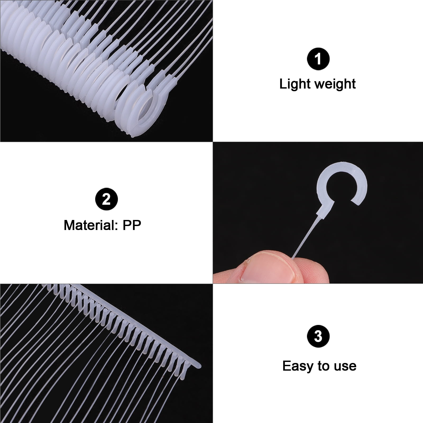 Soimiss Clothing Tag Barbs PP Fasteners White for Apparel Hanging Tags ...