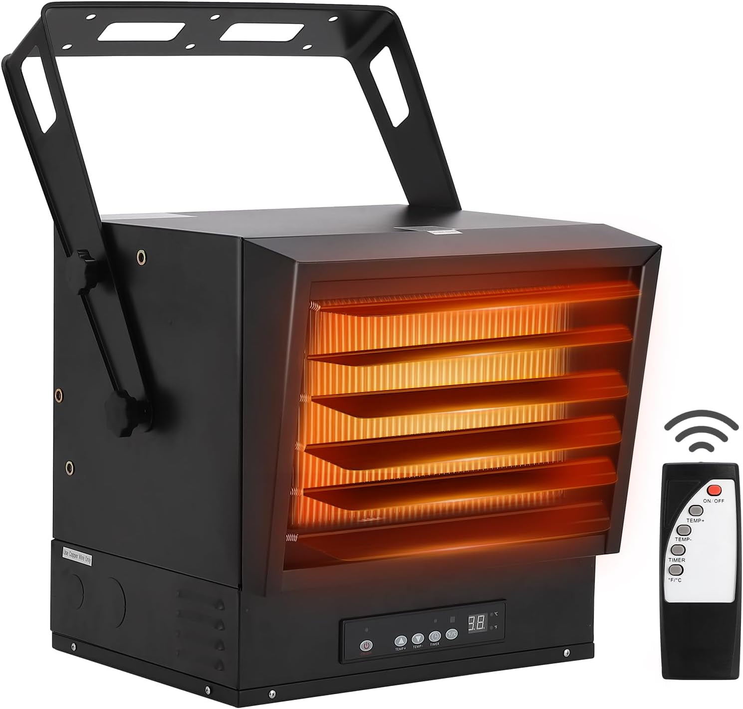5000W Electric Garage Heater, 240V Garage Heater with Remote, Digital ...