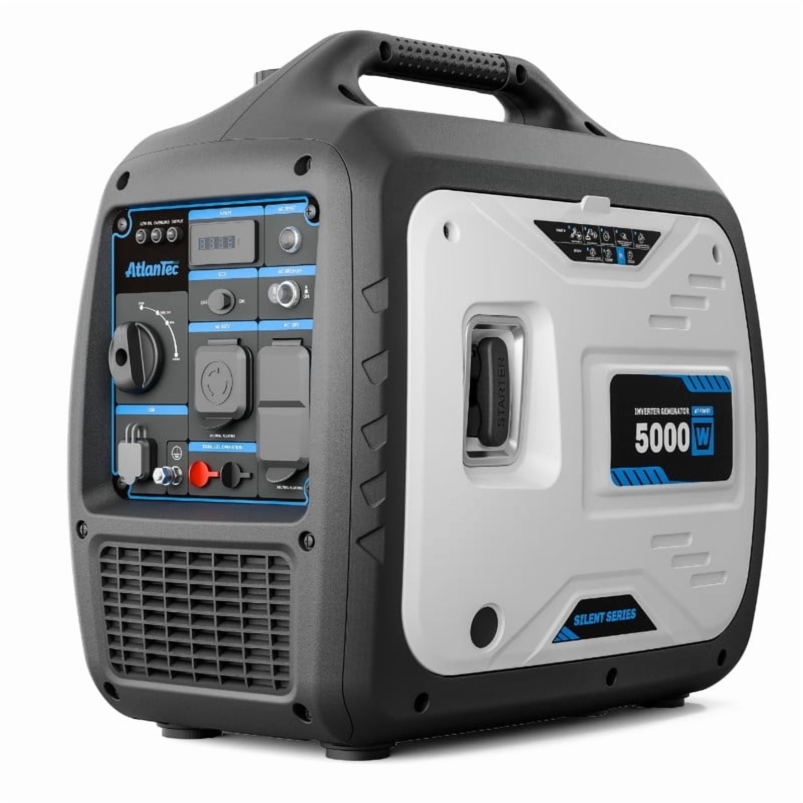 5000W Gas Portable Inverter Generator, Super Quiet&Lightweight Inverter ...