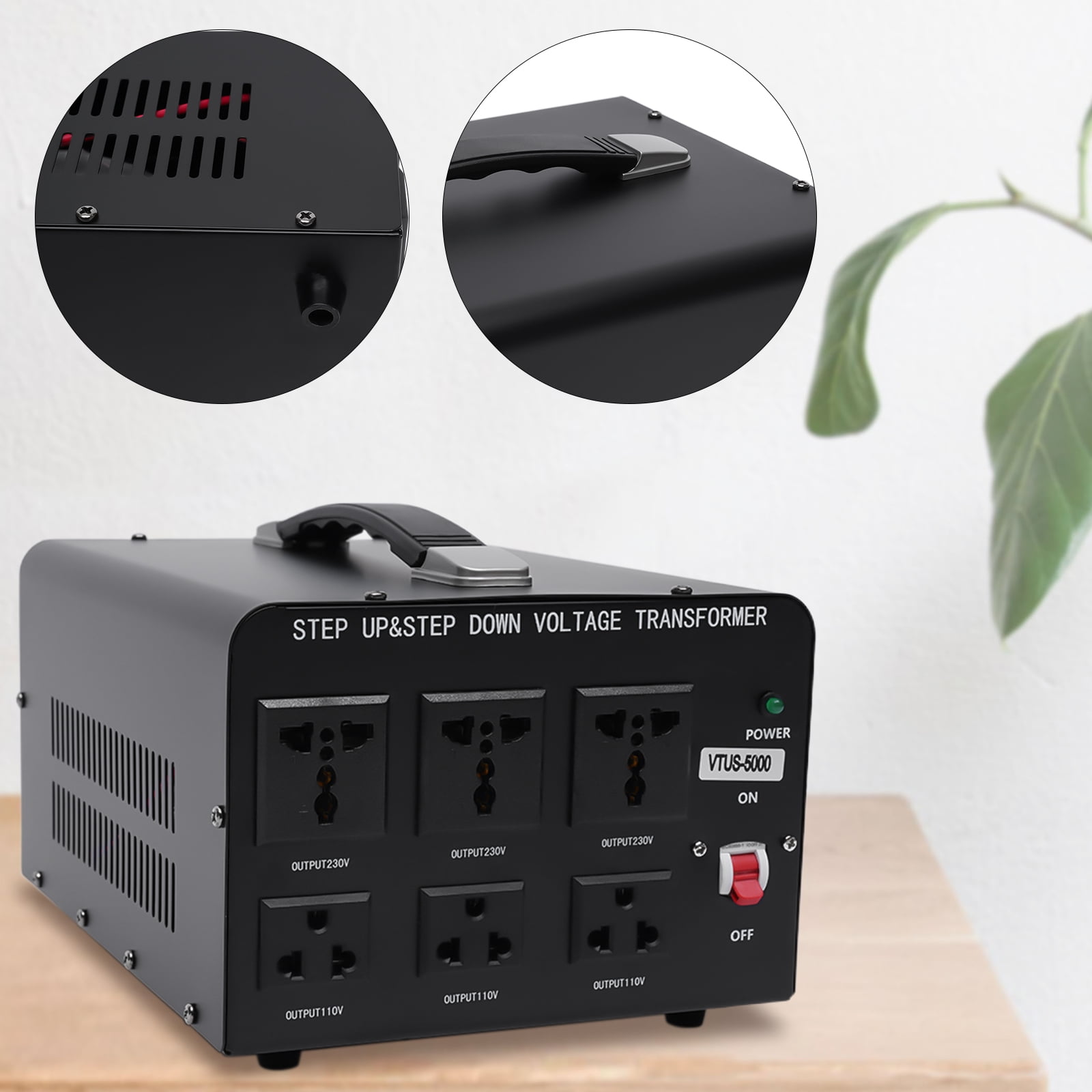 5000W Heavy Duty Voltage Converter Transformer Step Up/Down 110-120V to ...