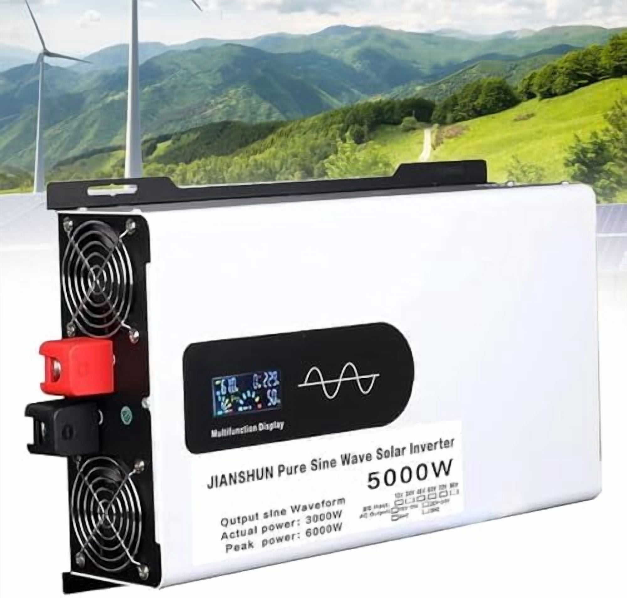 5000W Hybrid Solar Inverter 12V 24V 48V 60V 72V DC to 110V 220V AC ...