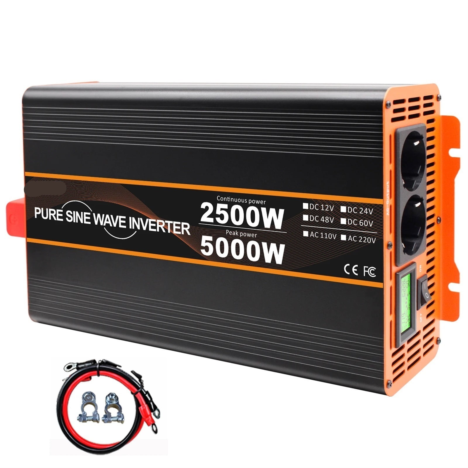 5000W Inverter 4000W Dc To Ac Pure Sine Wave Voltage Converter Power ...